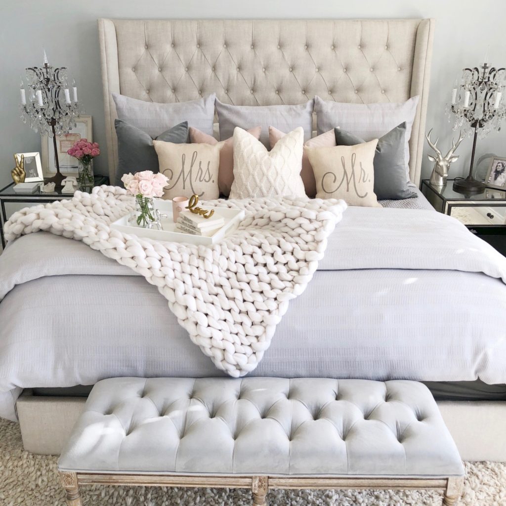 Shabby-Chic Gray & Neutral Bedroom - SBK Living
