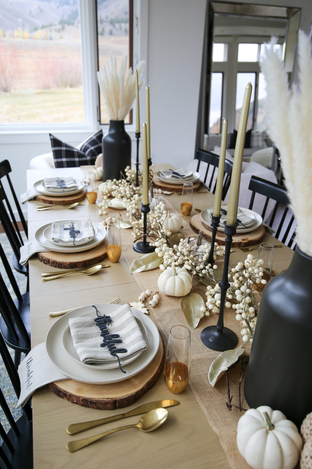 How-to Style a Thanksgiving Table \ Neutral & Black - SBK Living