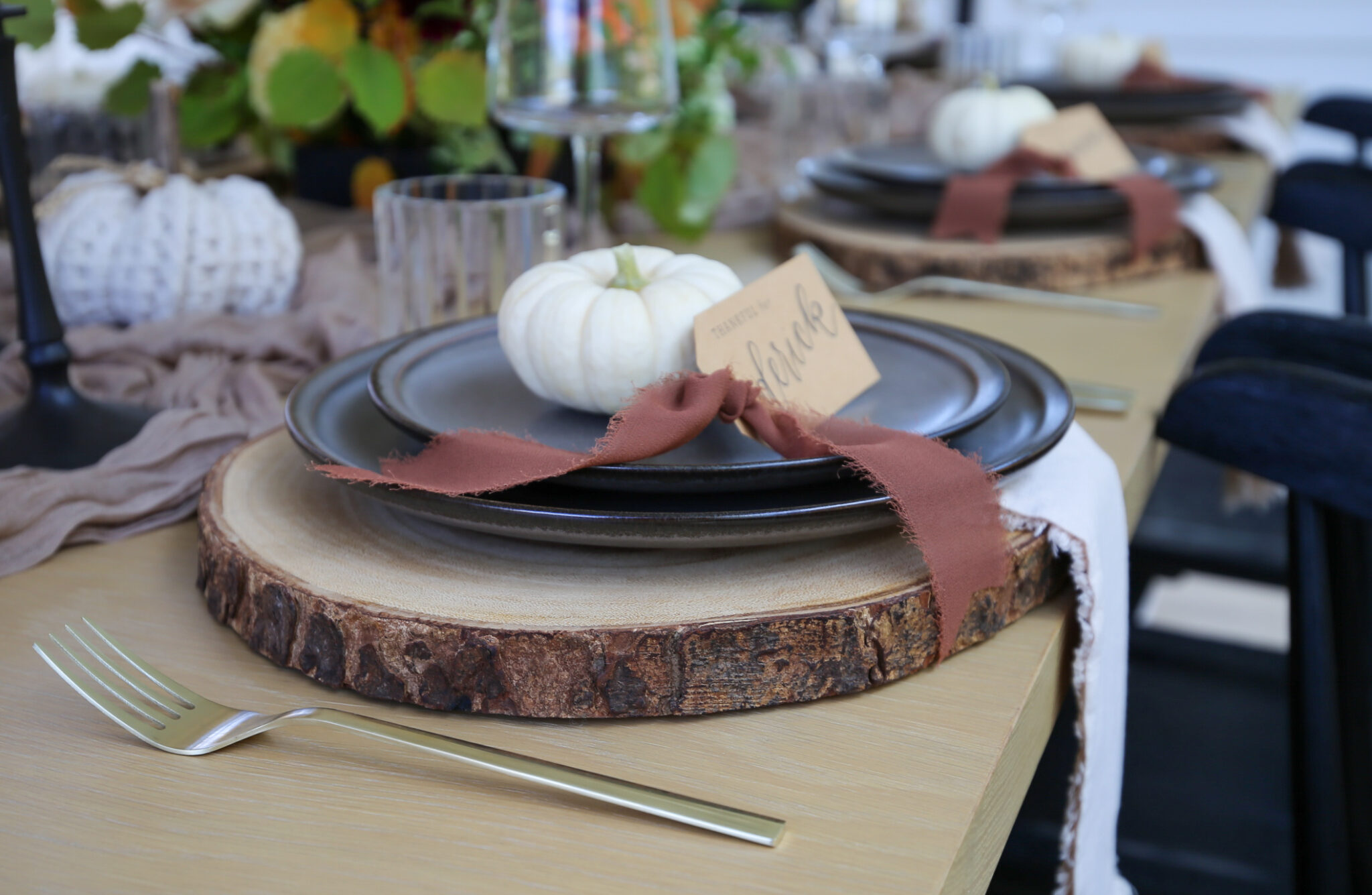 Warm Brown & Neutral Thanksgiving Table - SBK Living